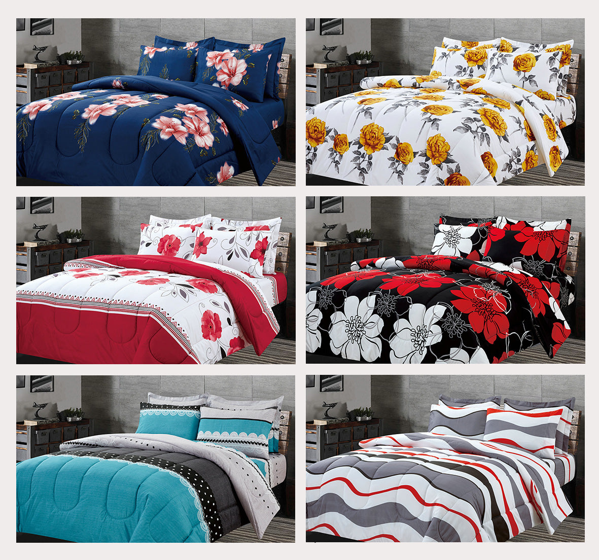 8800 Printed 6pc Sheet Set – Home Aesthetics
