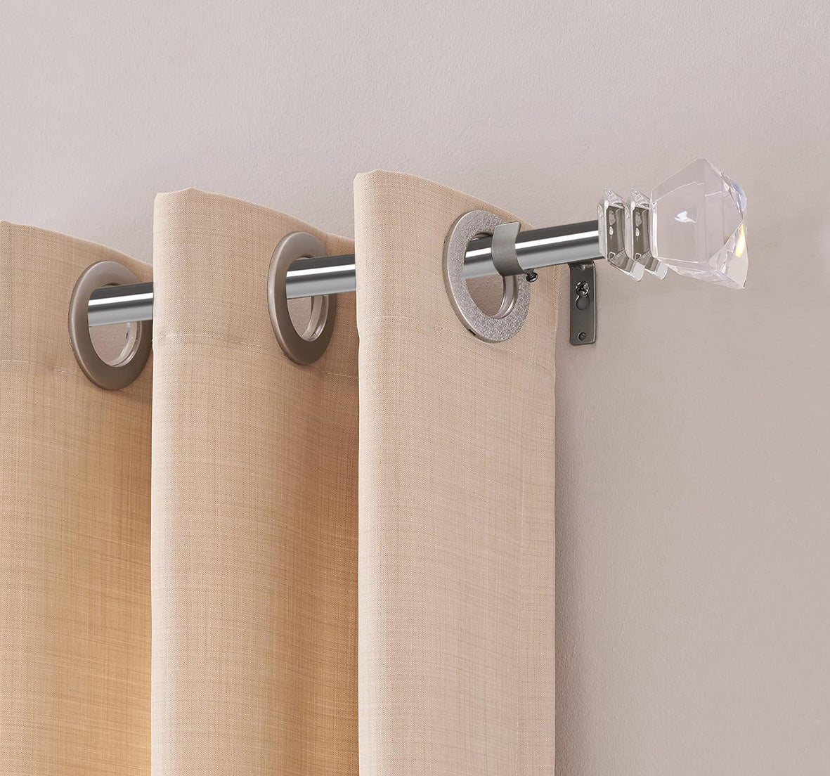Crystal Finial Premium Curtain Rod – Home Aesthetics