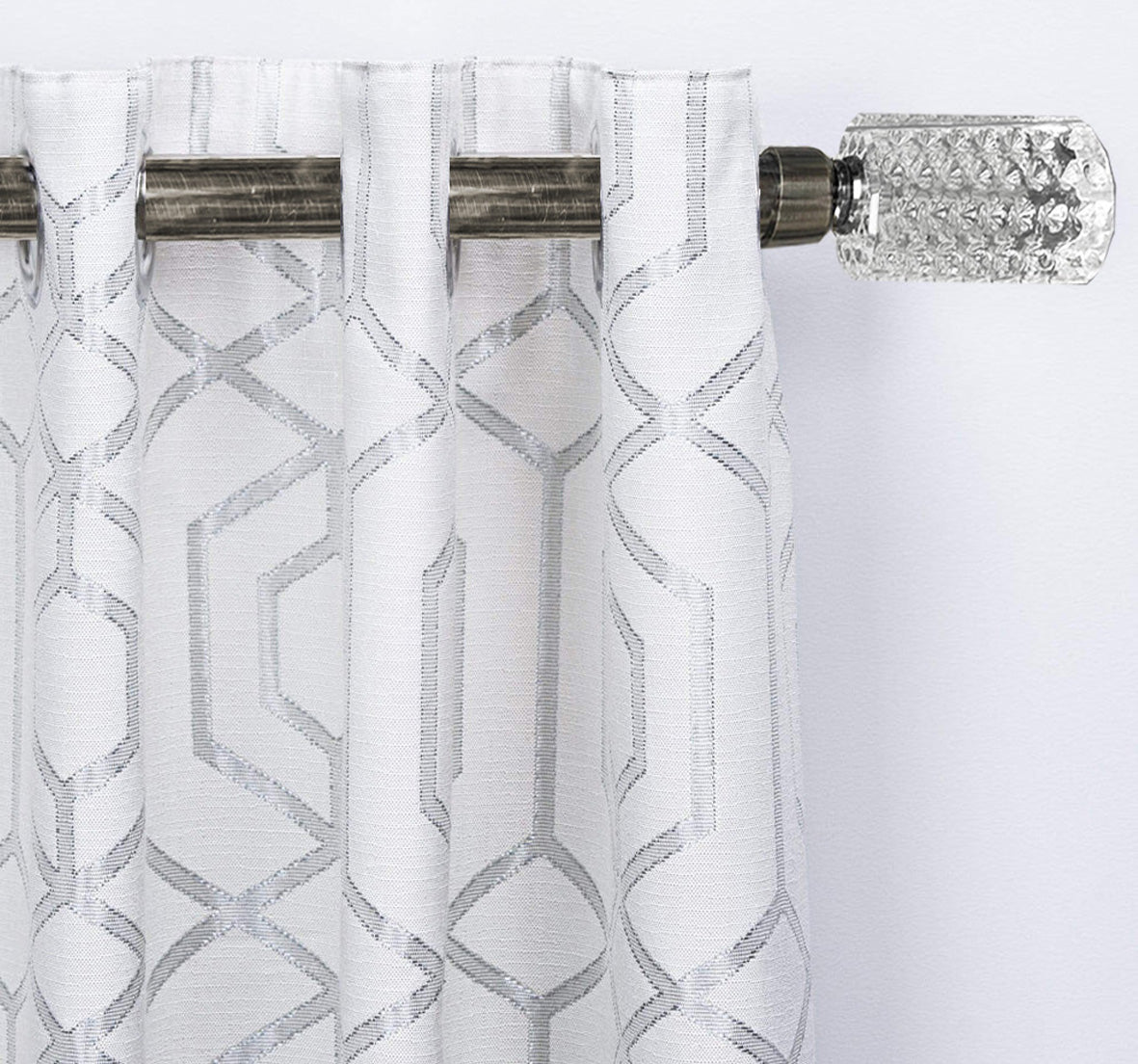 Crystal Finial Elegant Curtain Rod – Home Aesthetics